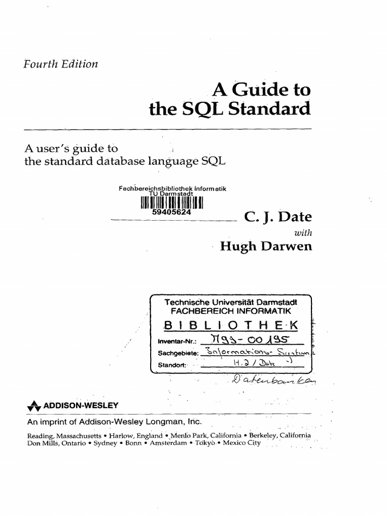 A Guide To SQL Standard | PDF | Sql | Table (Database)