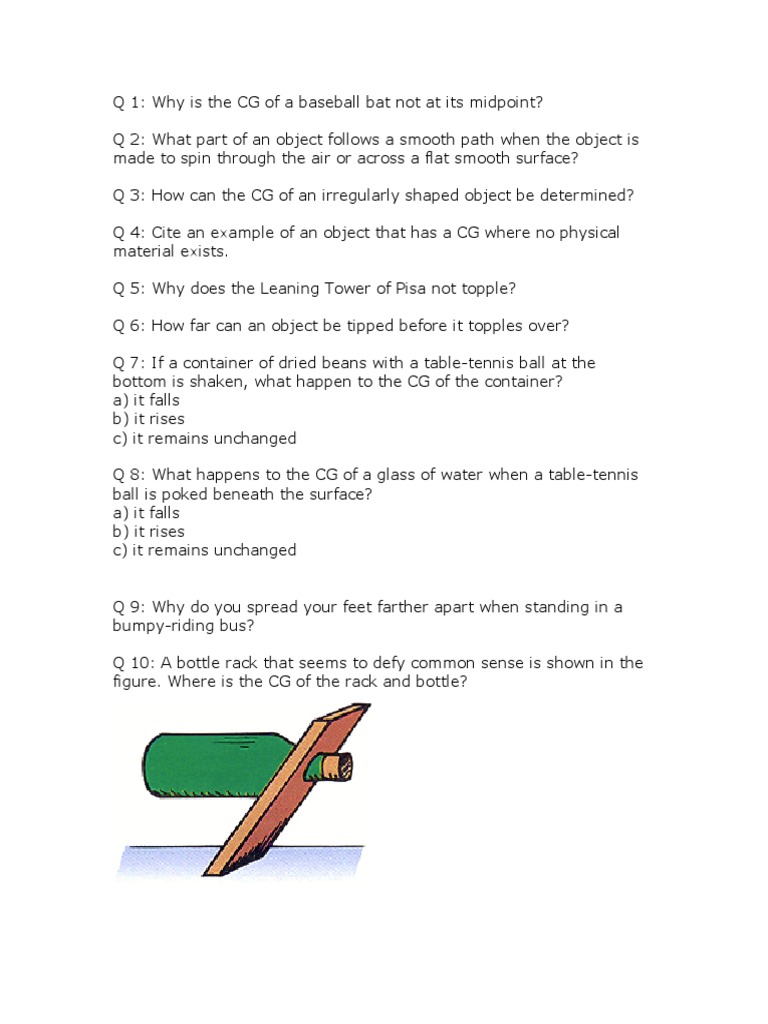 Understanding Center of Gravity Concepts | PDF