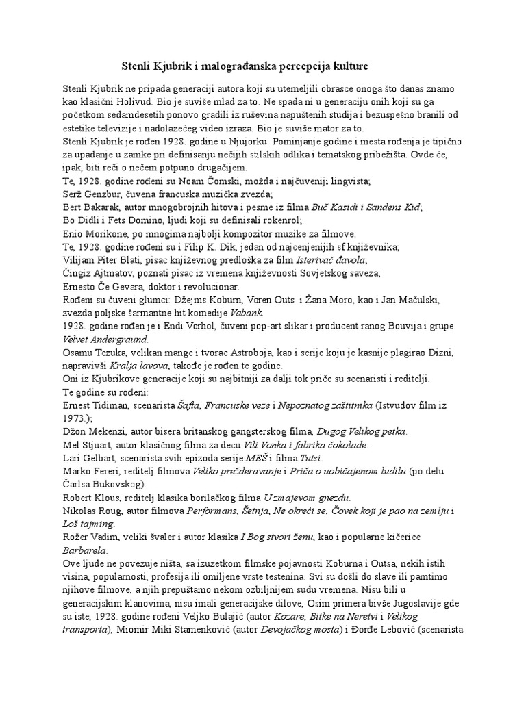 Stenli Kjubrik | PDF