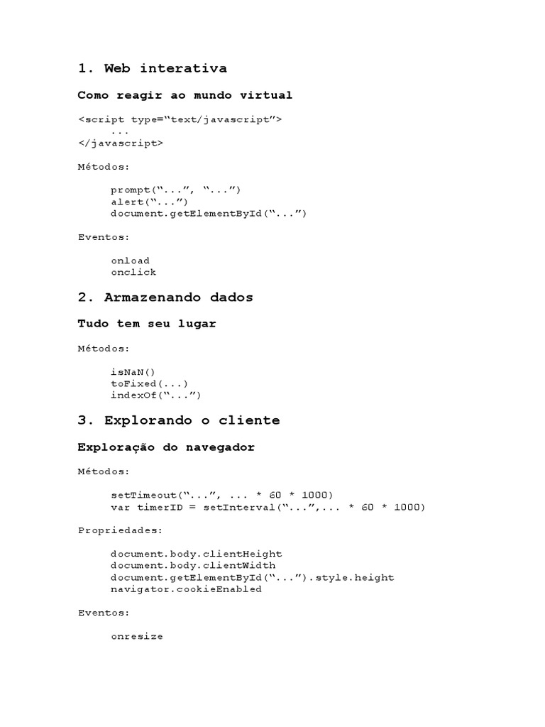 RESUMO LIVRO Use A Cabeça JavaScript | PDF | Expressão regular (Ciência ...