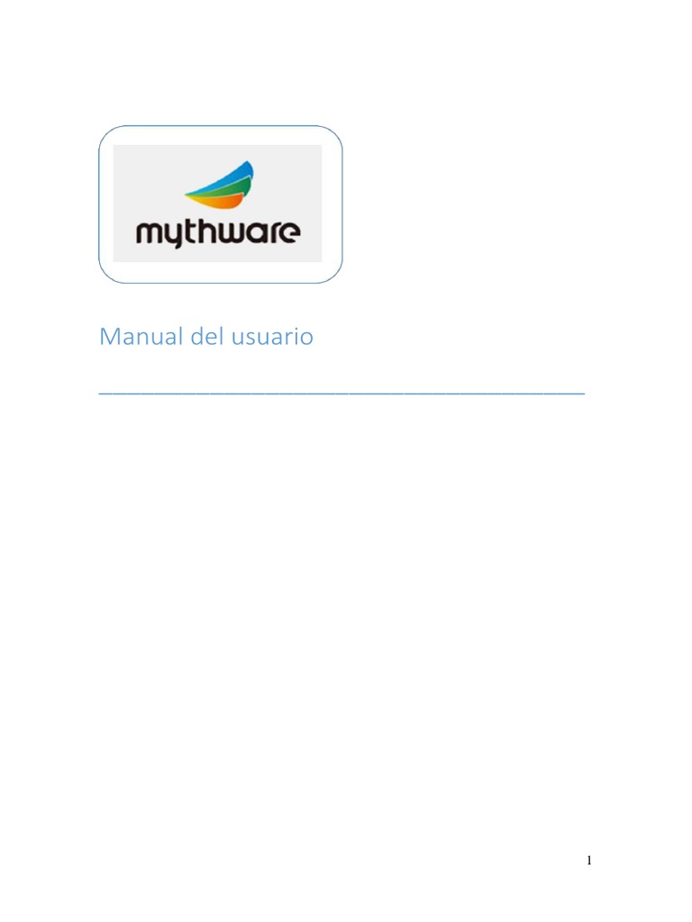 Manual Usuario MYTHWARE PDF | PDF