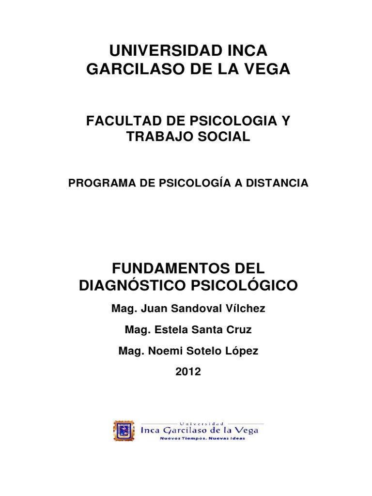 Fundamentos Del Diagnostico Psicologico | PDF