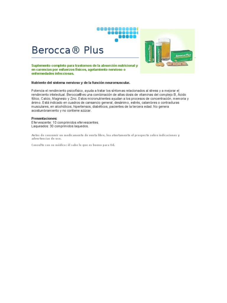 Berocca Plus | PDF
