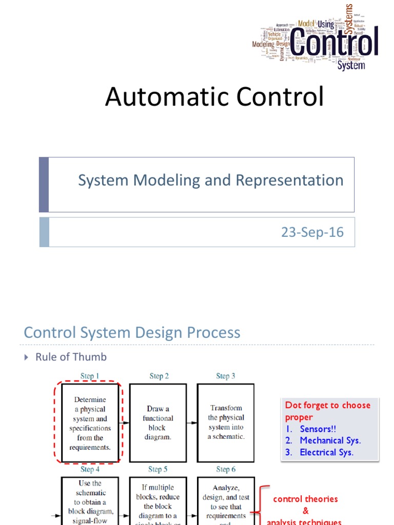 01 Automatic Control System Modeling and Representation | PDF | Control Theory | Amplifier