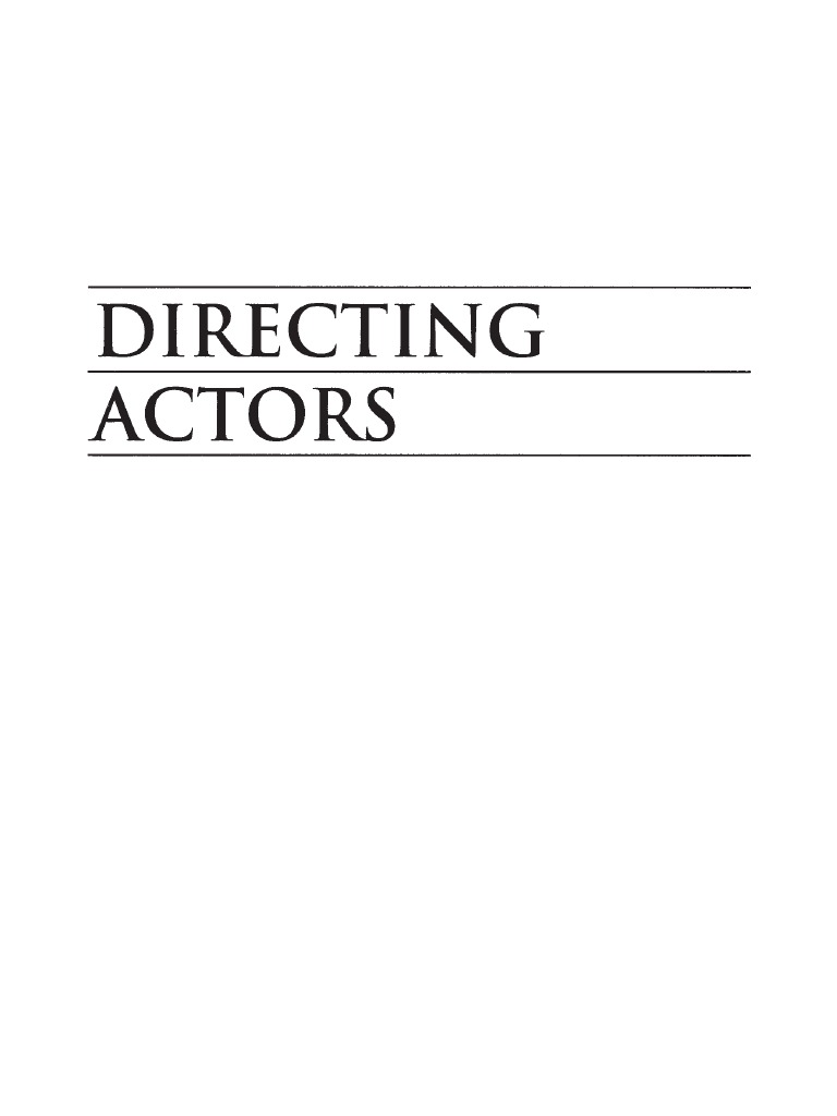 Directing Actors Sample PDF | PDF | Feeling | Actor