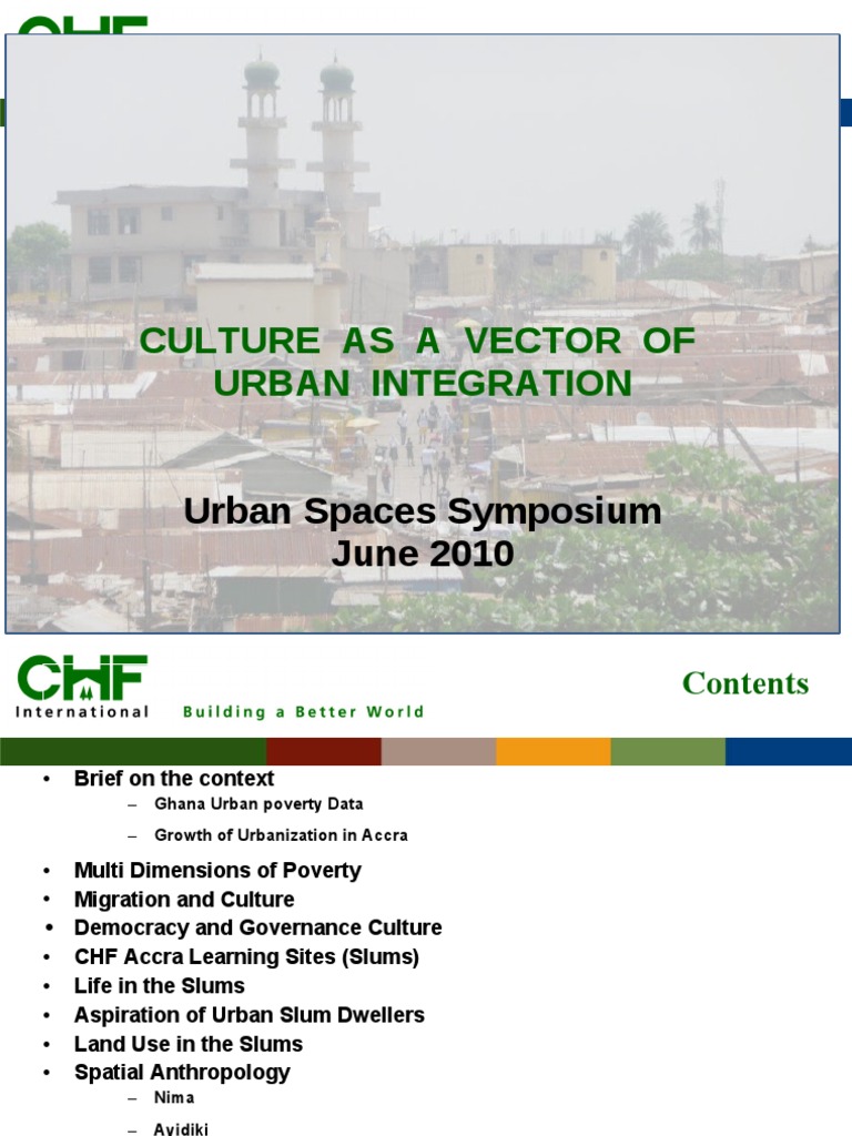 Culture As A Vector of Urban Integration | PDF | Accra | Slum