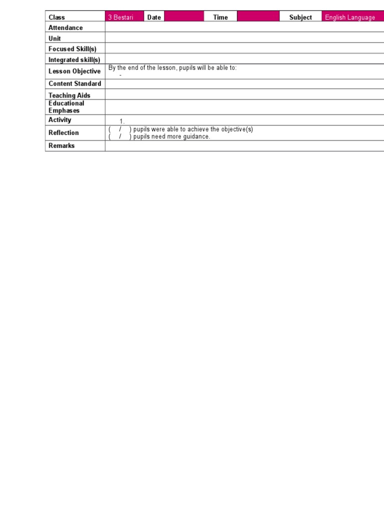 3 Bestari Template | PDF