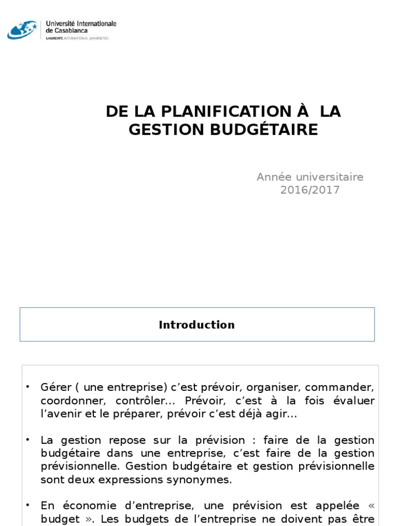 La Gestion Budgétaire | PDF | Budget | Inventaire