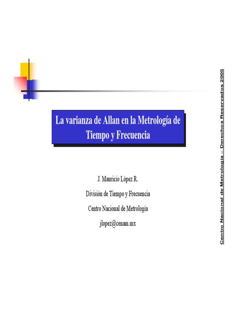 PRE-Varianza de Allan | PDF | Metrología | Interacciones de disciplina académica