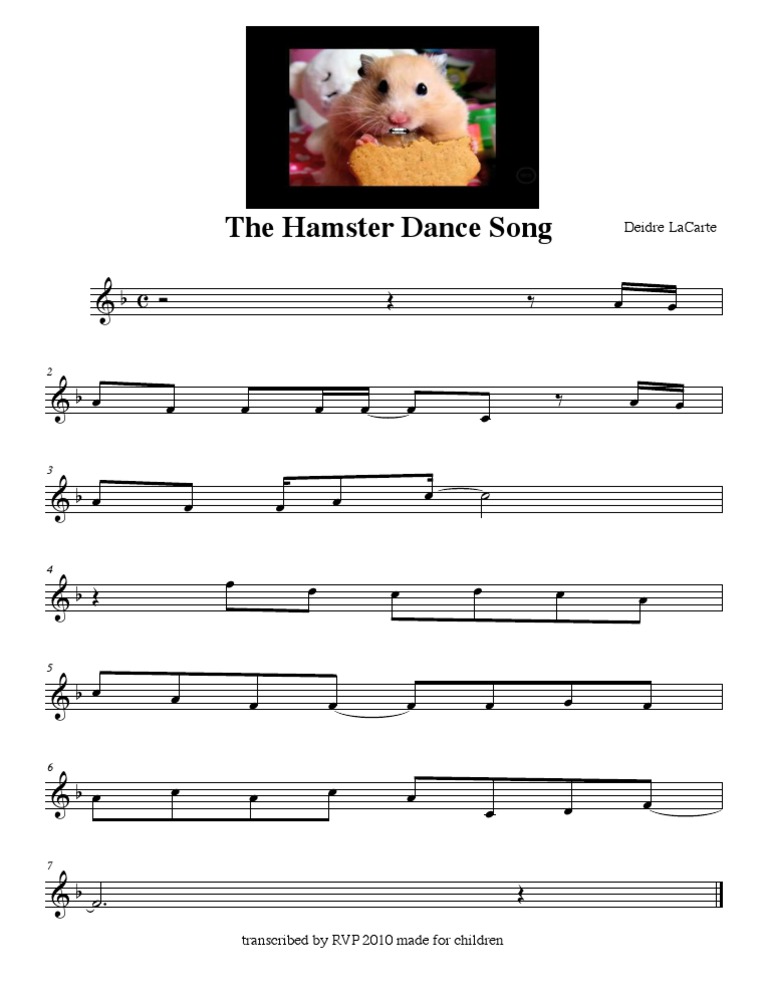 "The Hamster Dance Song" Sheet Music | PDF | Divertissement (Général)