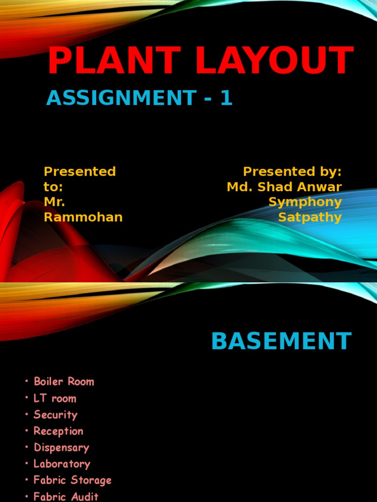 Plant Layout: Assignment - 1 | PDF | Textiles
