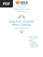 Informe Mina El Teniente y Block Caving | PDF | Cobre | Minería