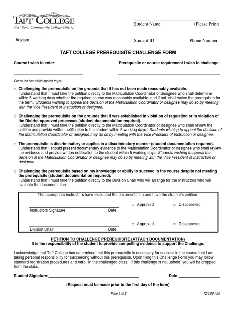 Pre-Requisite Challenge Form | PDF | Common Law | Public Law