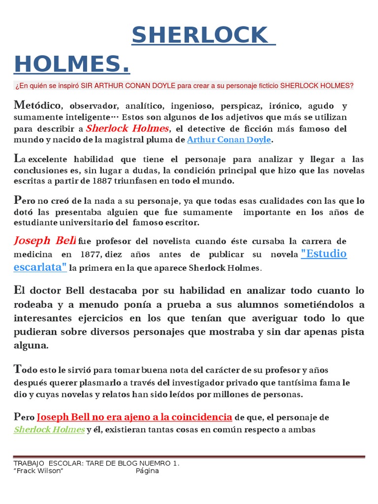 Sherlock Holmes | PDF | Sherlock Holmes | Arthur Conan Doyle