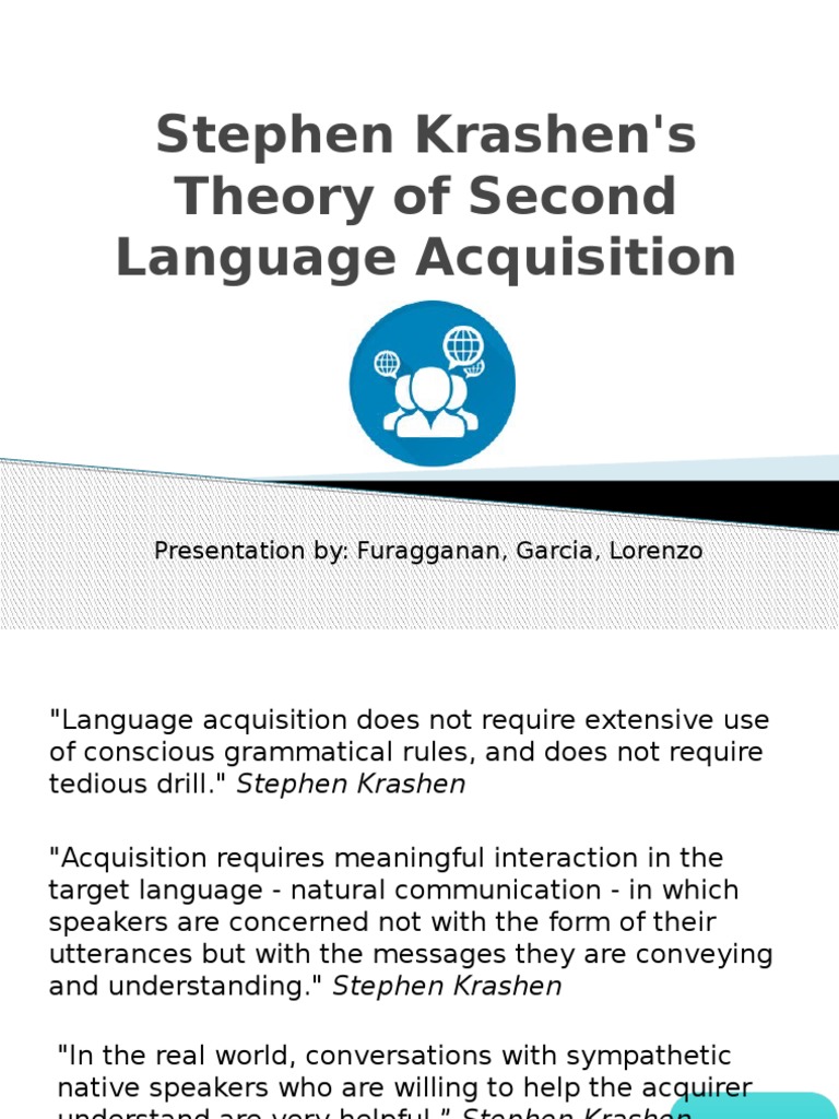 Krashen's Theory of Second Language Acquisition | PDF | Language ...