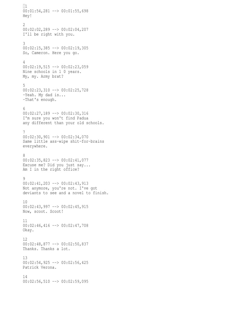 "10 Things I Hate About You Script" | PDF
