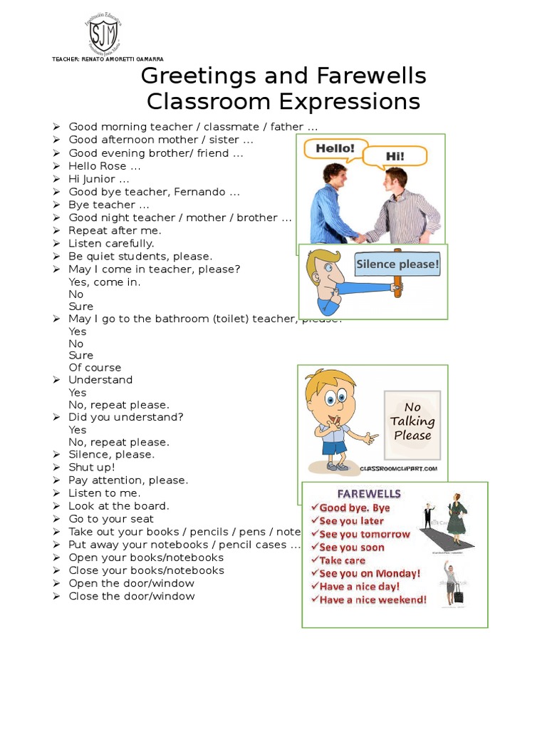 Classroom Expressions | PDF