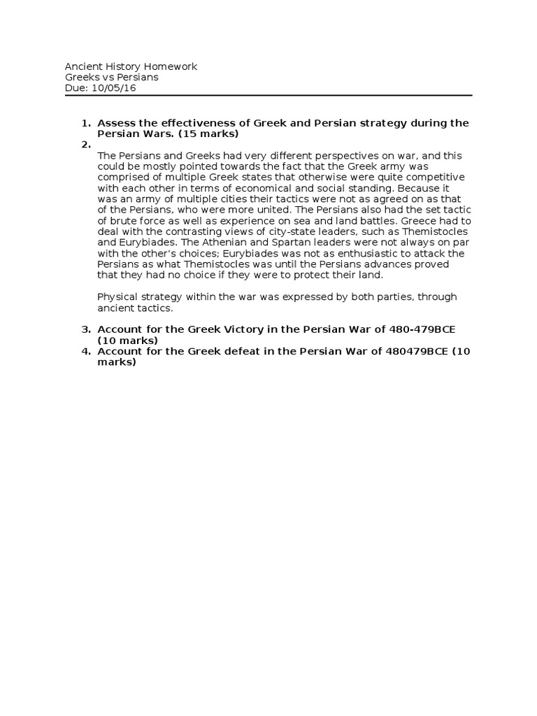 Ancient History Homework | PDF