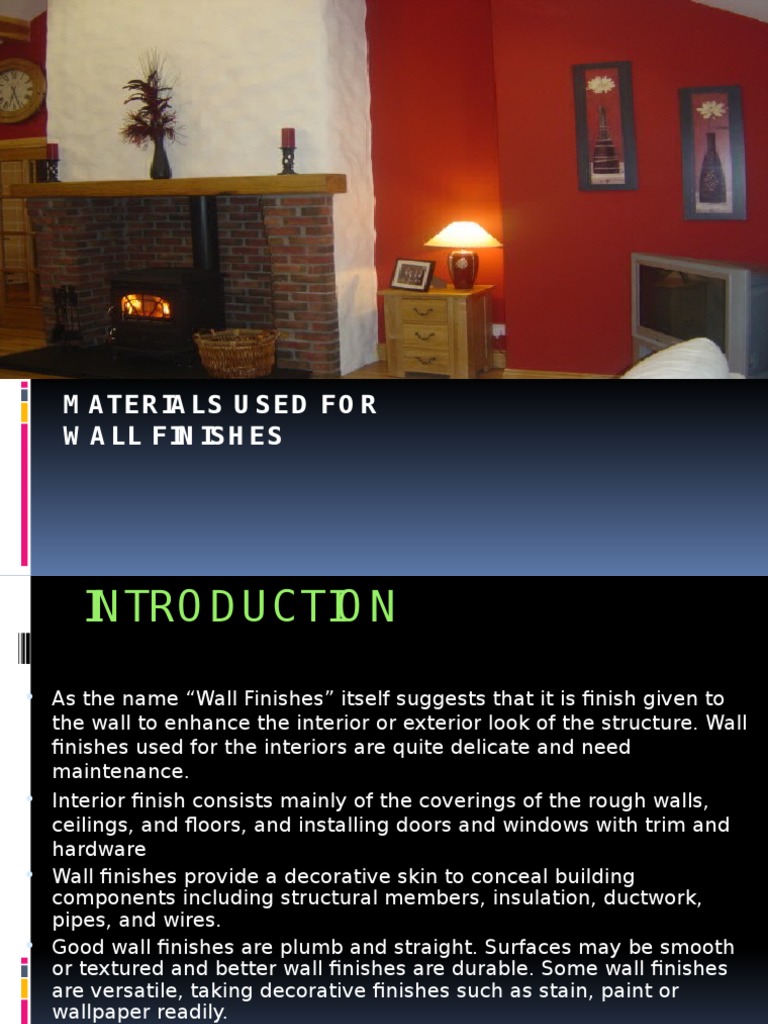 Wall Finishes | PDF | Plaster | Tile