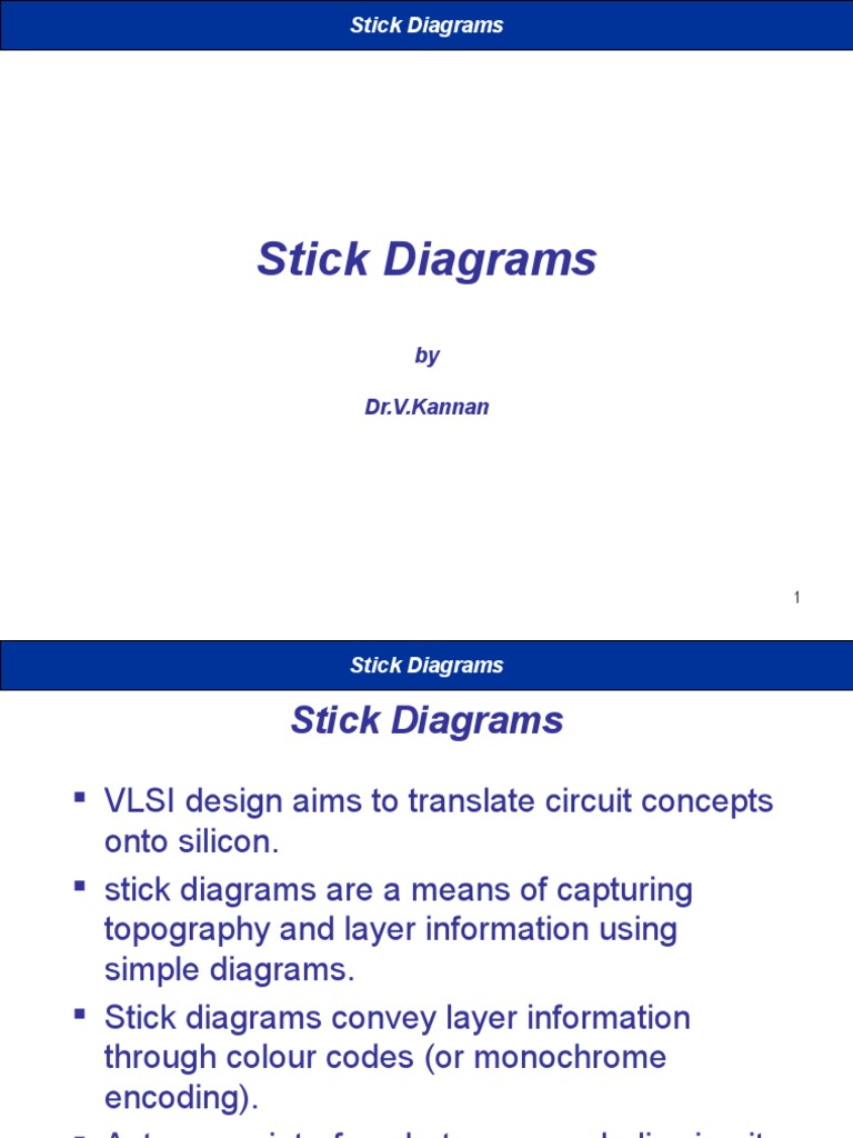 Stick Diagrams 1 | PDF | Cmos | Mosfet