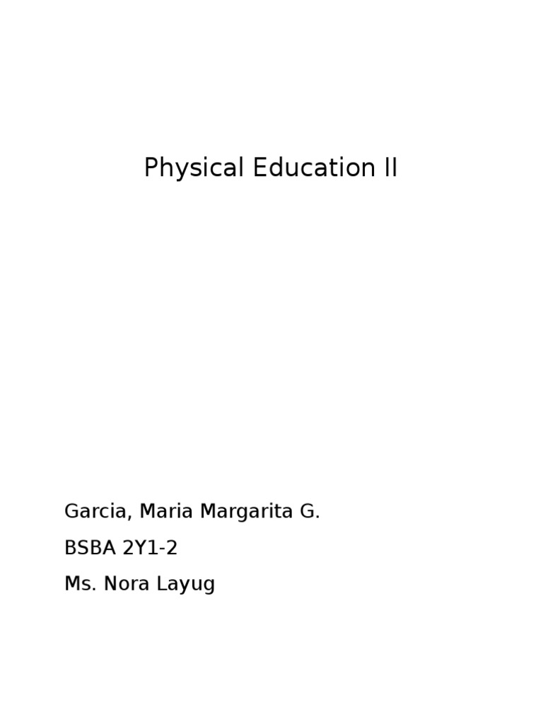 Physical Education II | PDF | Racquet Sports | Sports