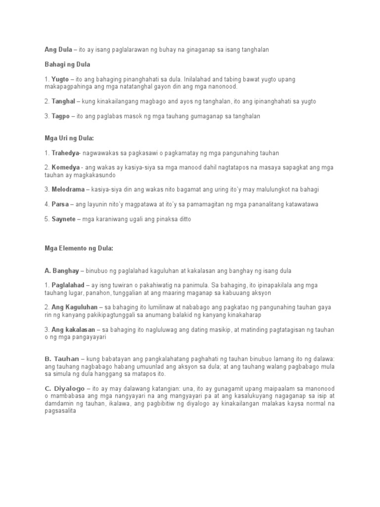 Ang Dula | PDF