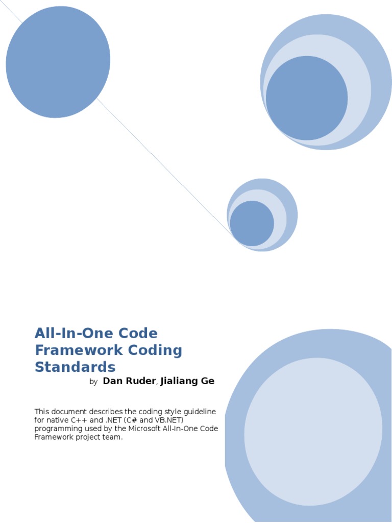 All-In-One Code Framework Coding Standards | PDF | Parameter (Computer ...