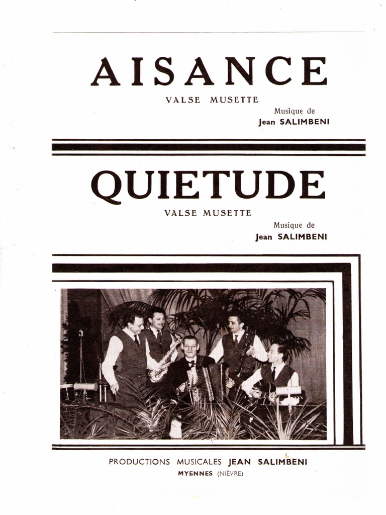 Sheets-Jean Salimbéni - Quiétude (Valse Musette) | PDF