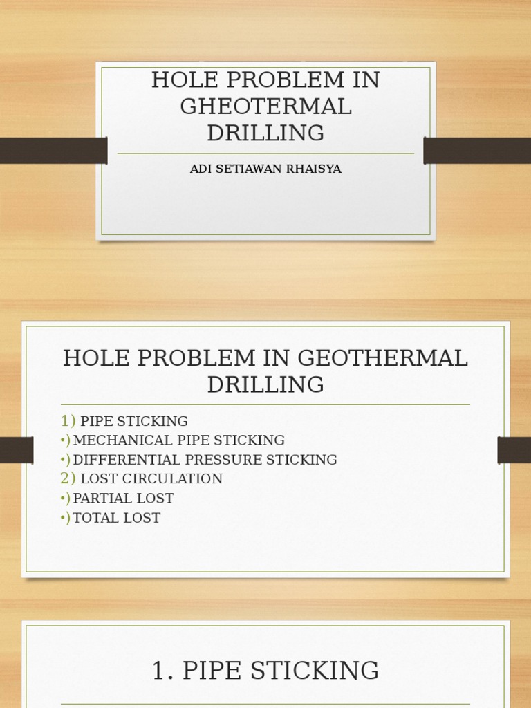 Hole Problem in Gheotermal Drilling | PDF