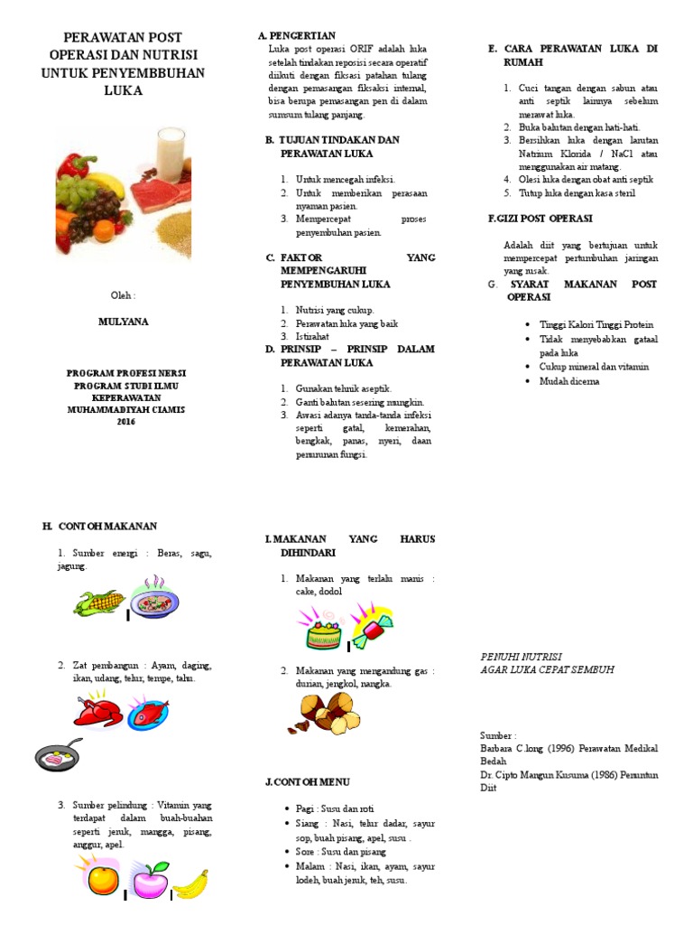 Dokumen - Tips Leaflet Perawatan Post Op Dan Nutrisi Untuk Penyembuhan ...