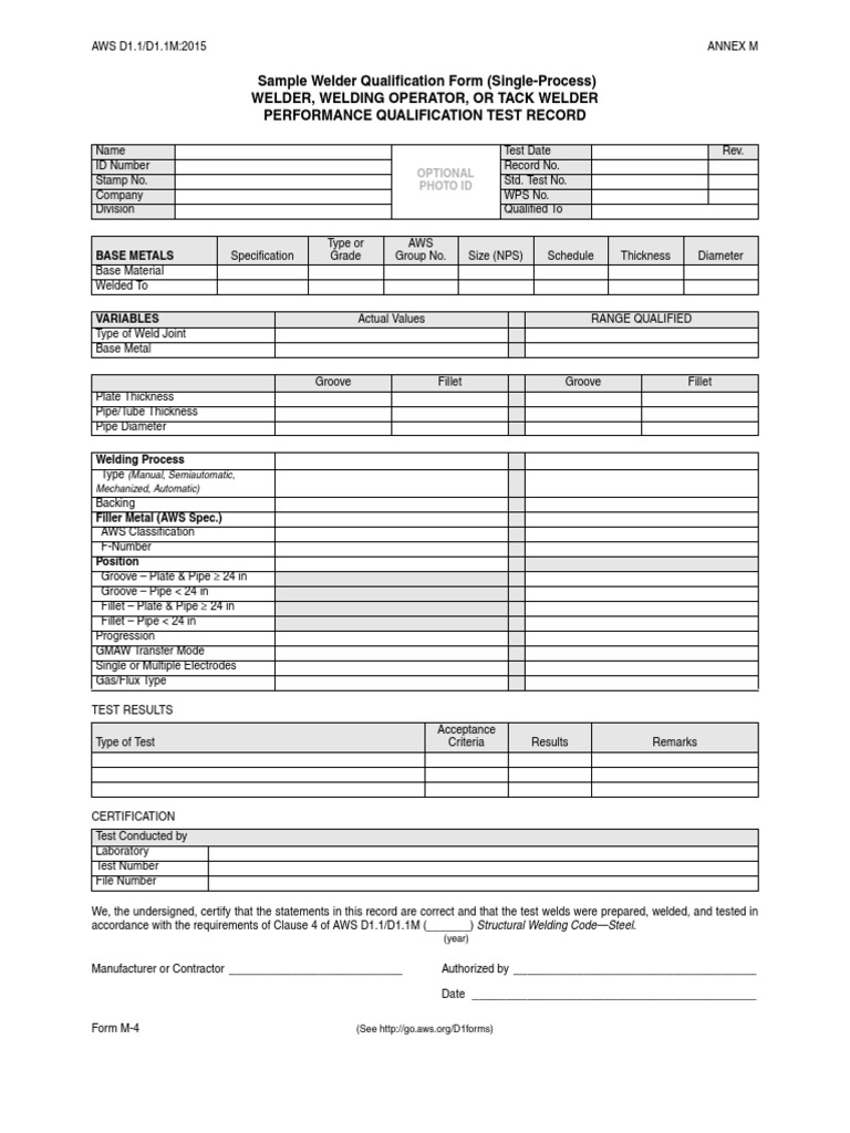 M 4 D1.1 2015 Form | PDF