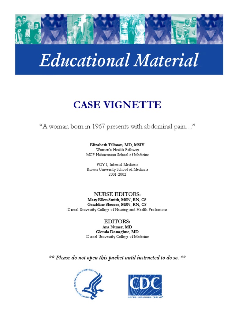 Educational Material Educational Material: Case Vignette | PDF