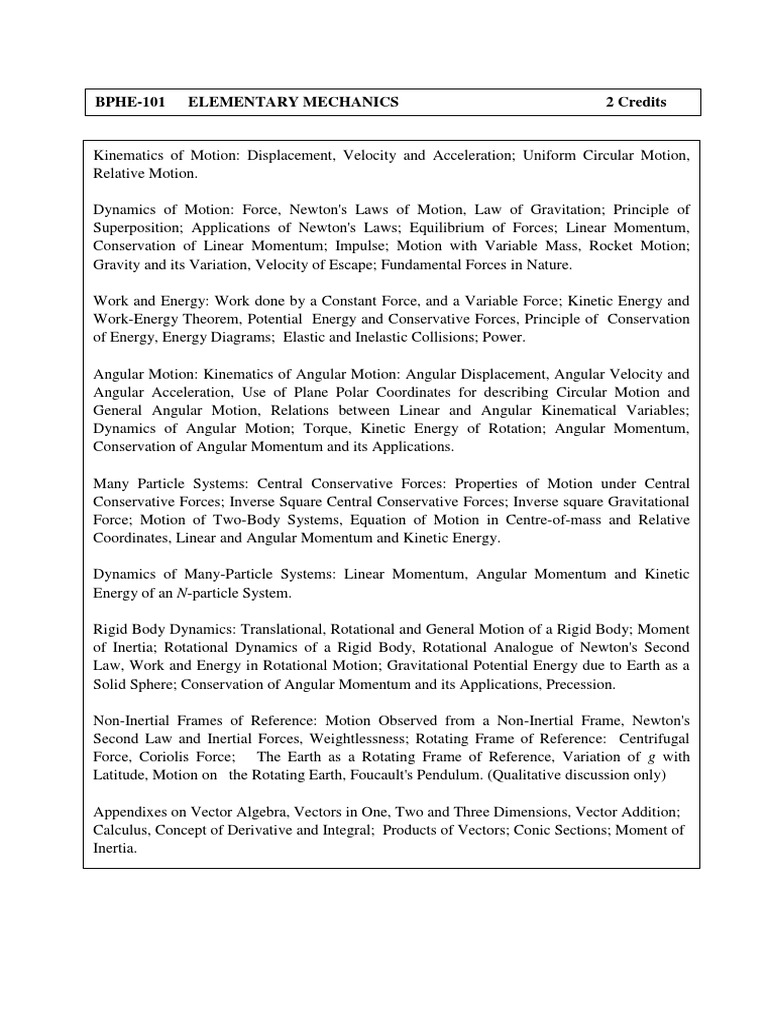 BSC (Physics) Syllabus | PDF | Ordinary Differential Equation | Waves