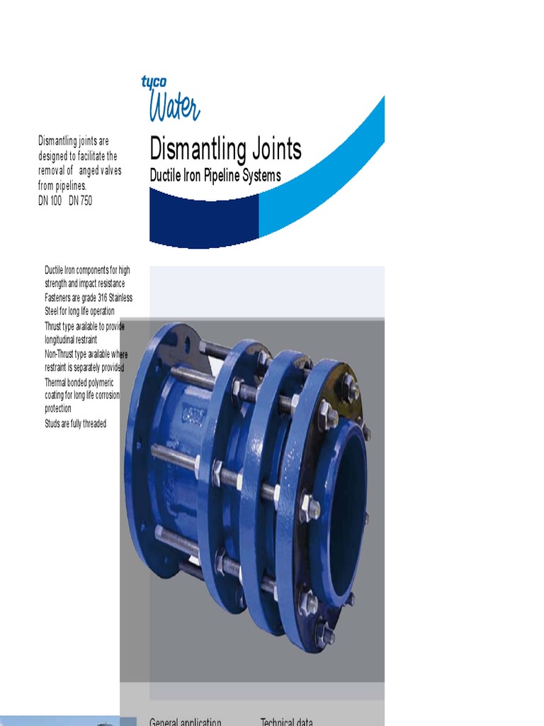 TDS Dismantling Joints | PDF | Nut (Hardware) | Pipe (Fluid Conveyance)
