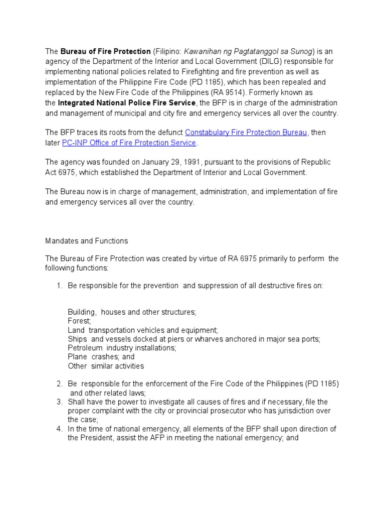 BFP | PDF | Explosive Material | Fire Safety