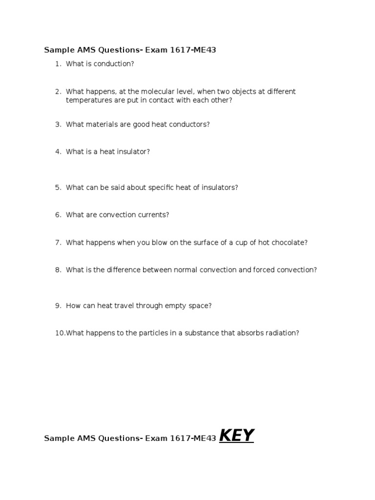 Sample AMS Questions-Exam 1617-ME43 | PDF
