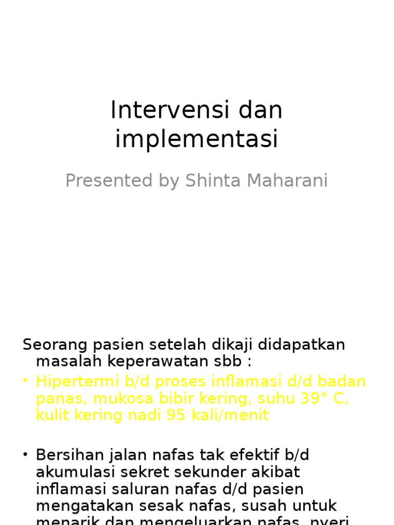 Intervensi Dan Implementasi | PDF