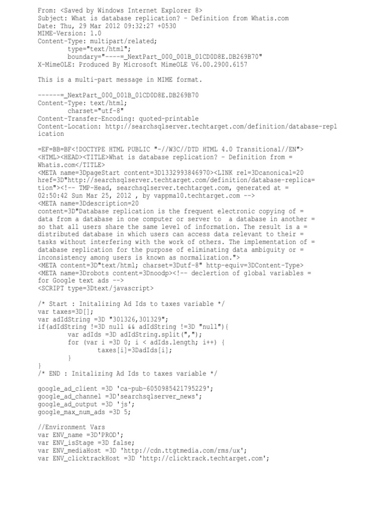 What Is Database Replication - Definition From Whatis - Com | PDF ...