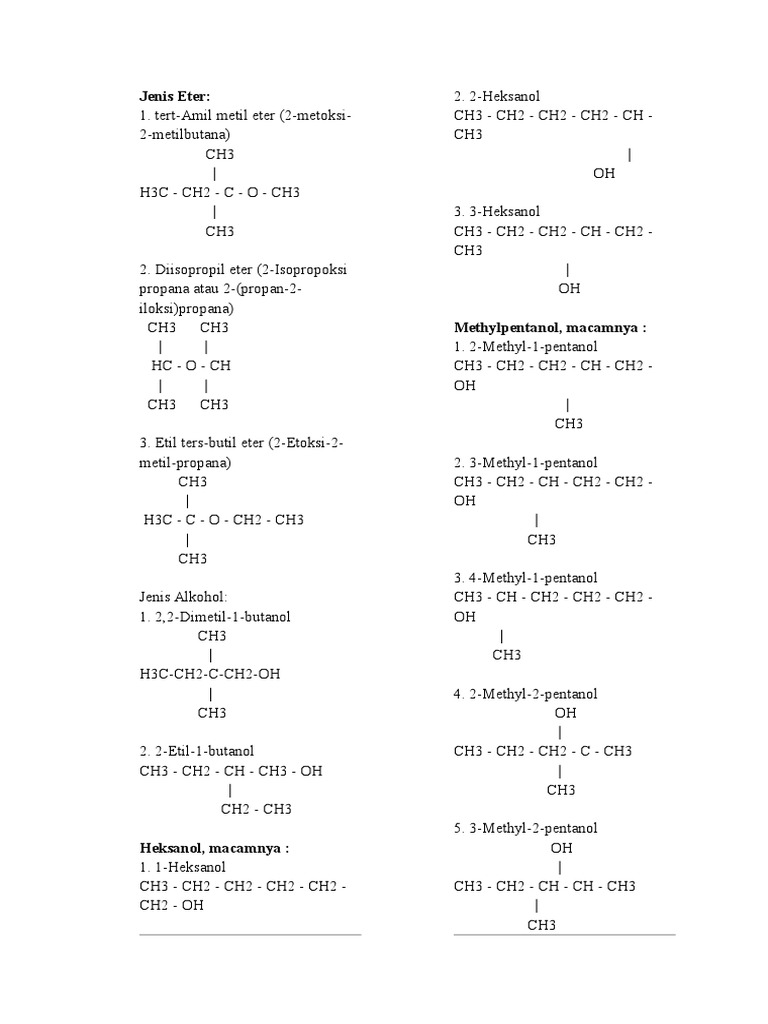 Isomer Konstitusi C6H14O | PDF