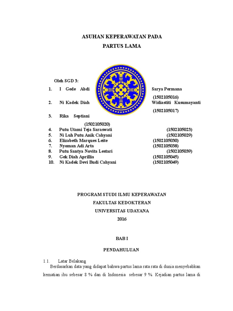 Asuhan Keperawatan Partus Lama | PDF