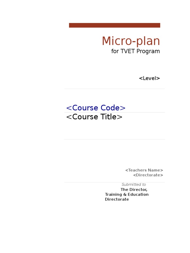 Micro Plan | PDF