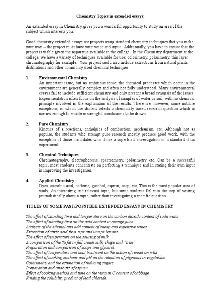 Chemistry Topics Ideas EE 2123 | PDF | Chemical Reactions | Chemical ...