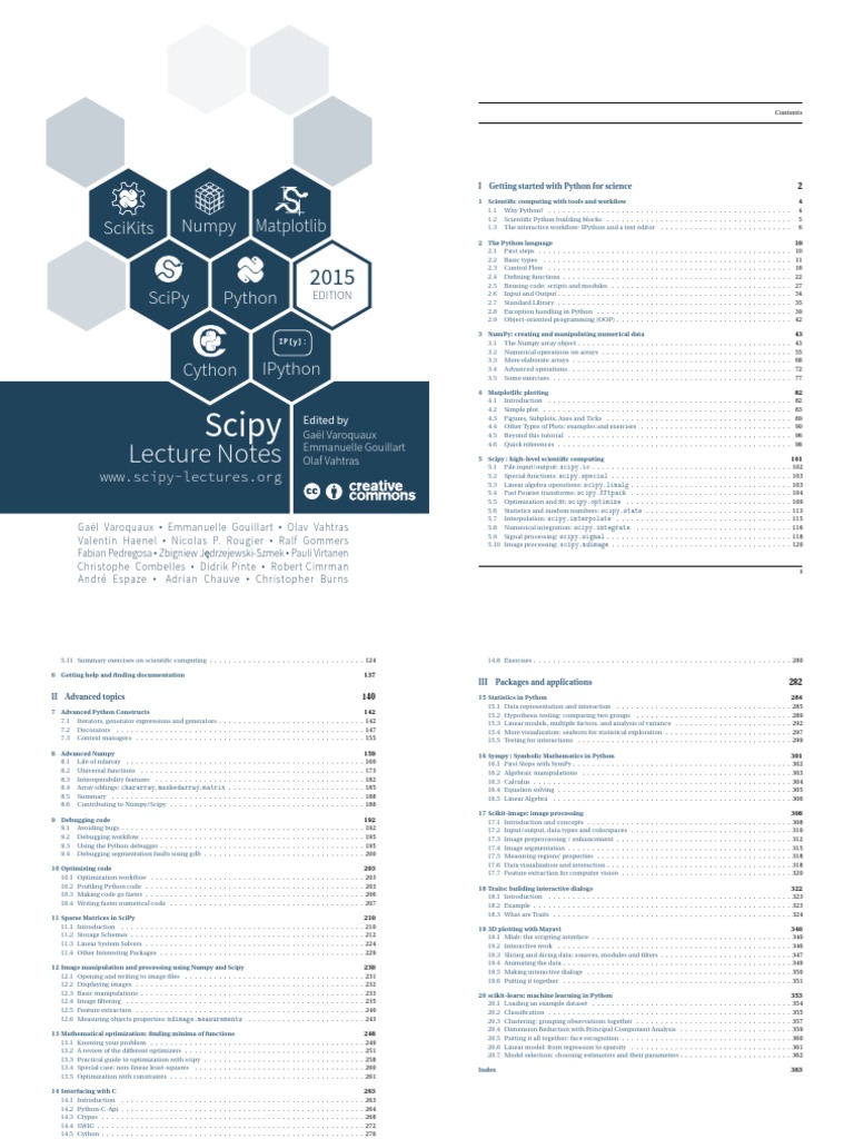 Scipy Lectures Pdf Parameter Computer Programming Matlab 8449