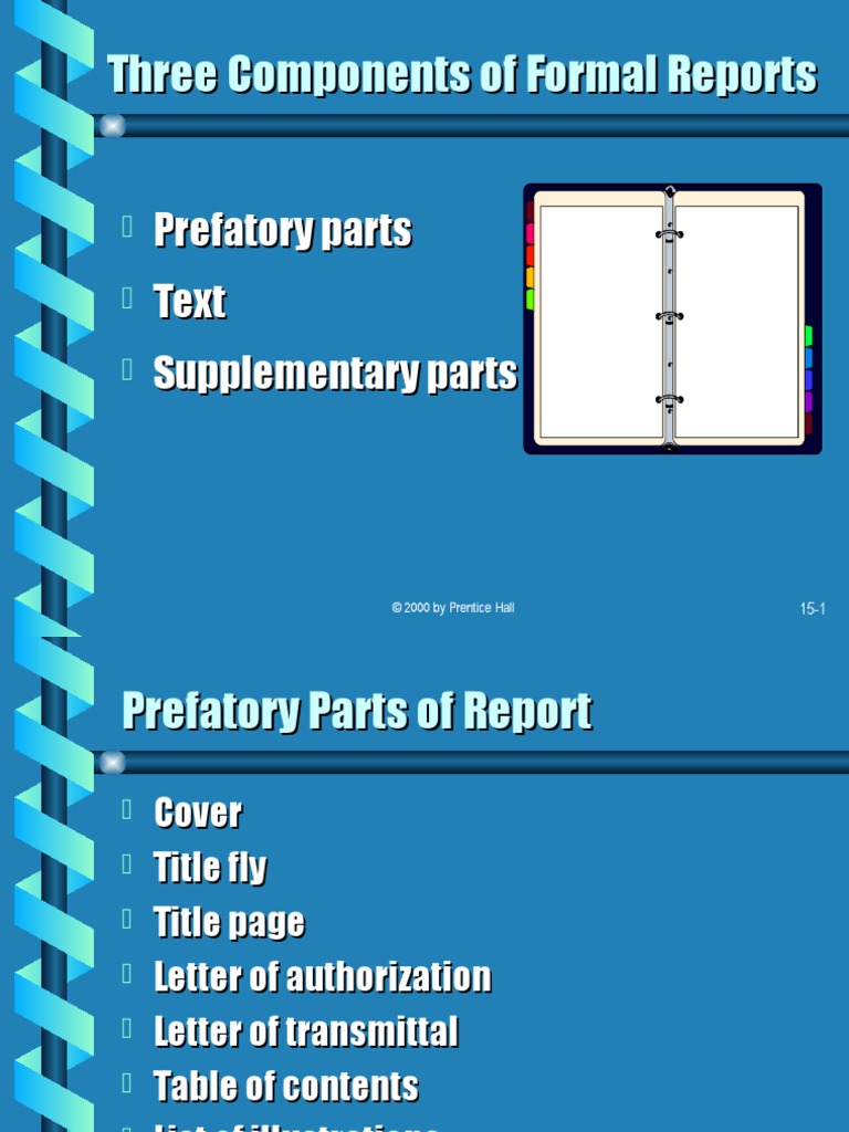 Parts of Reports:Three Components of Formal Reports | PDF | Communication