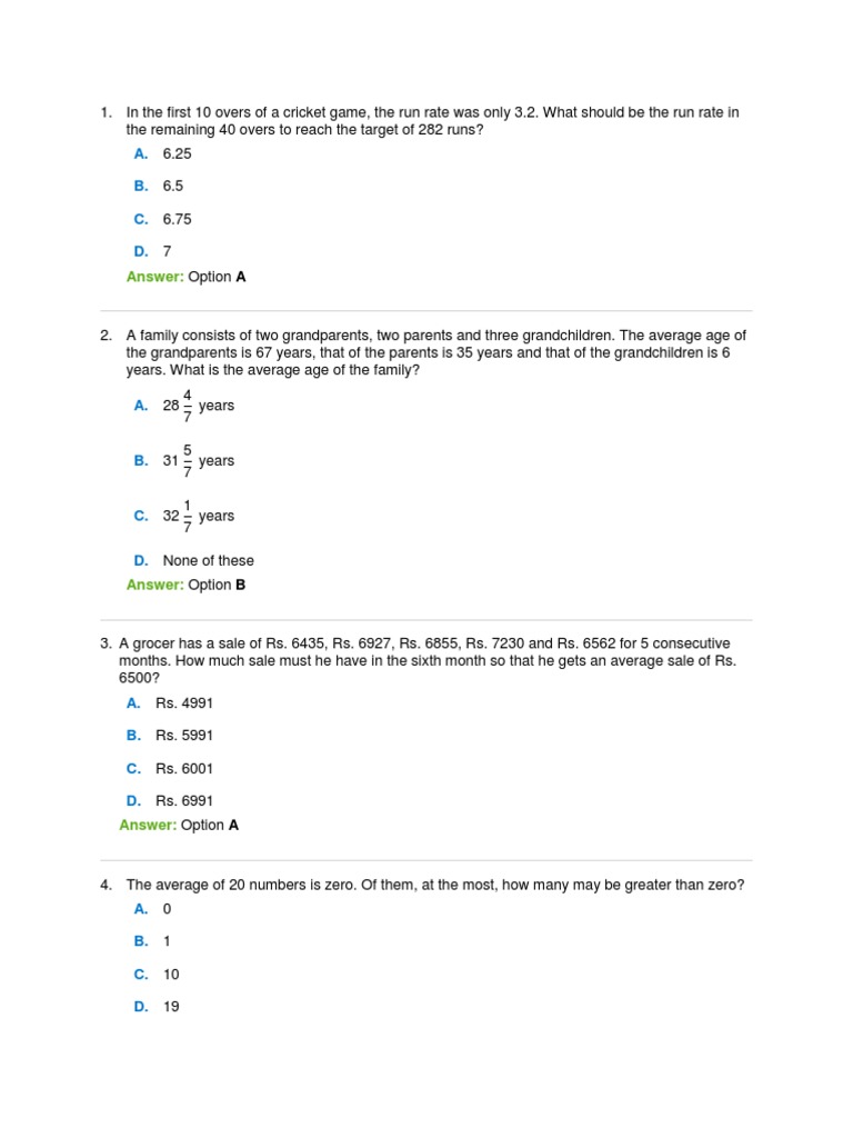 A. B. C. D.: Answer | Download Free PDF | Business