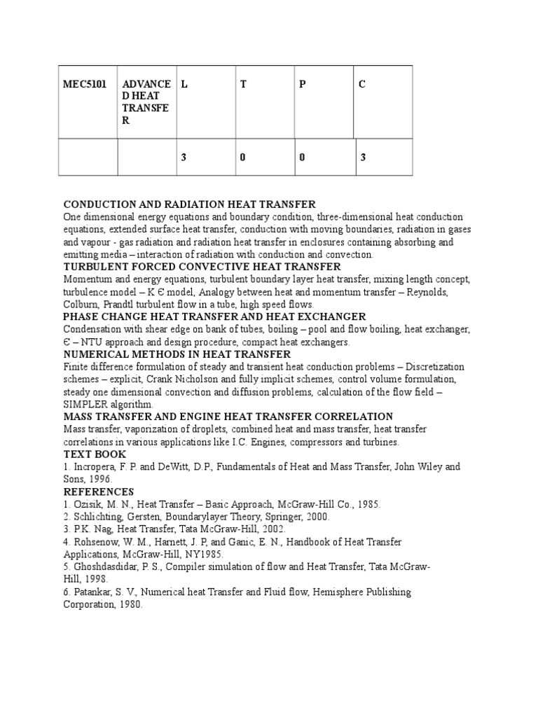 Advanced Hear Transfer | PDF