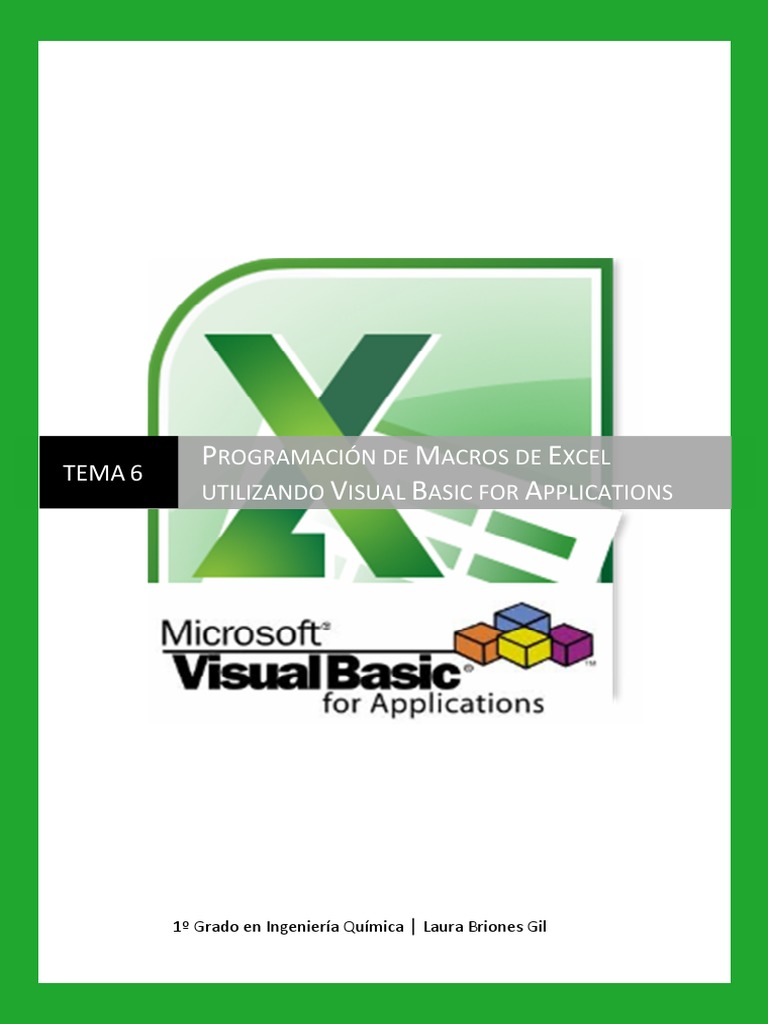 TEMA 6 Programacion de Macros de Excel Utilizando VBA | PDF | Macro (informática) | Básico
