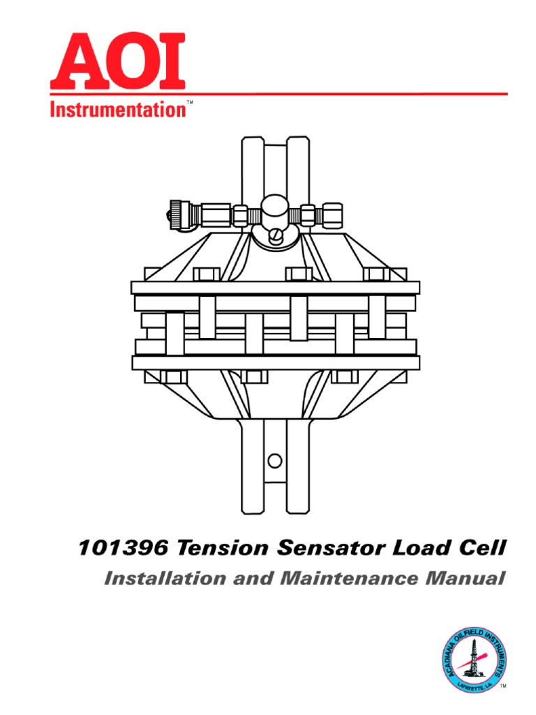 Tension Sensator Load Cell Manual | PDF | Screw | Valve