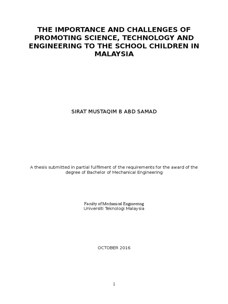 The Importance and Challenges of Promoting Science | PDF | Engineering ...