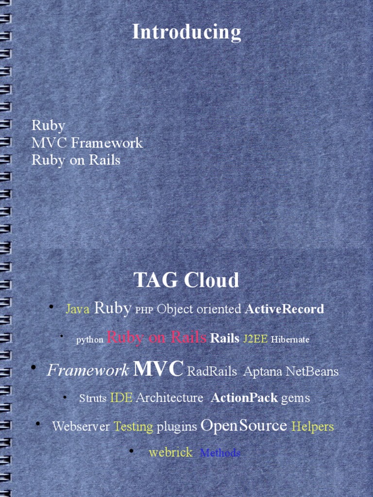 Intro Session On Ruby Mvc Ror Pdf Ruby Programming Language Technology Development